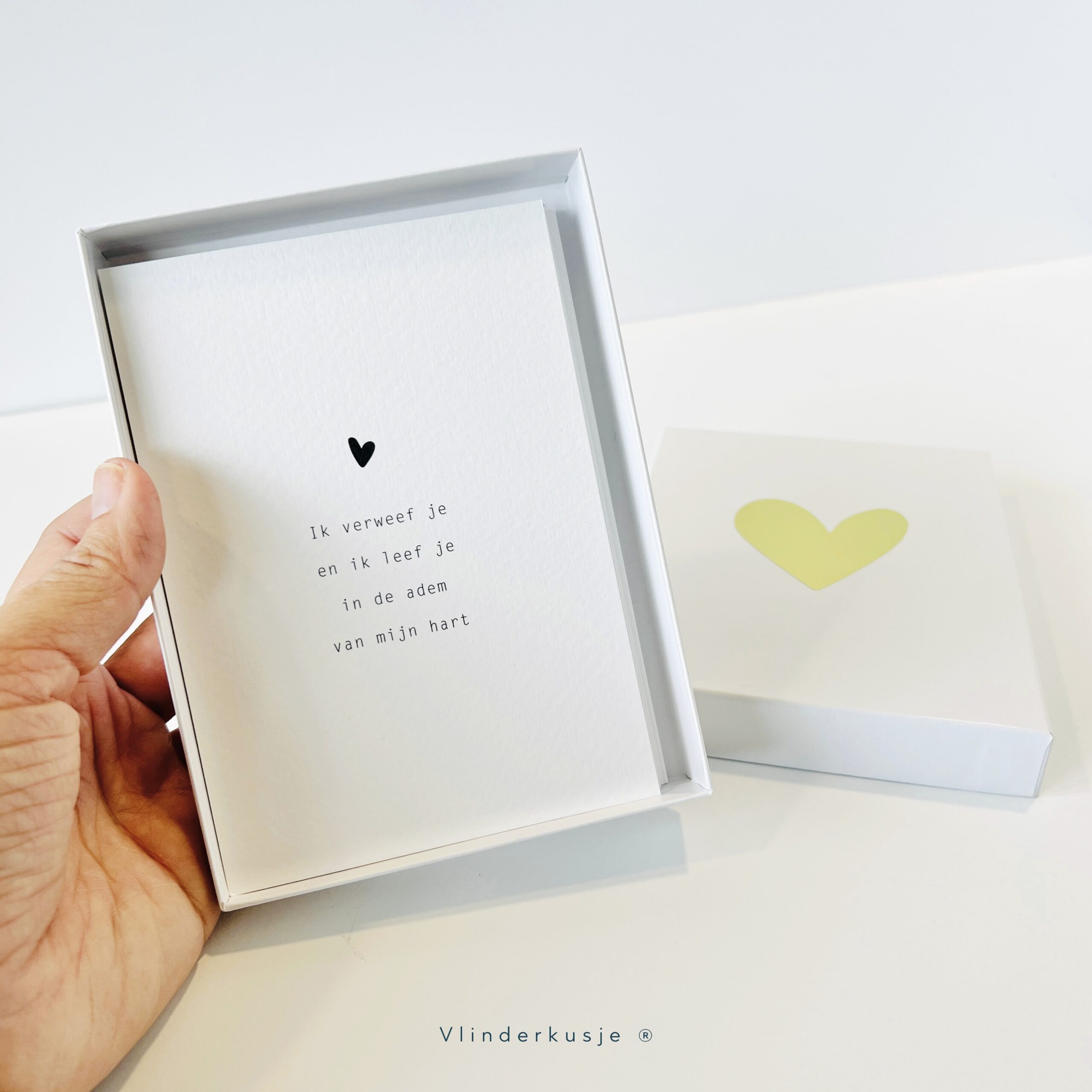 Set van 20 gedichtenkaarten 'Ik verweef je' / in geschenkdoos ...